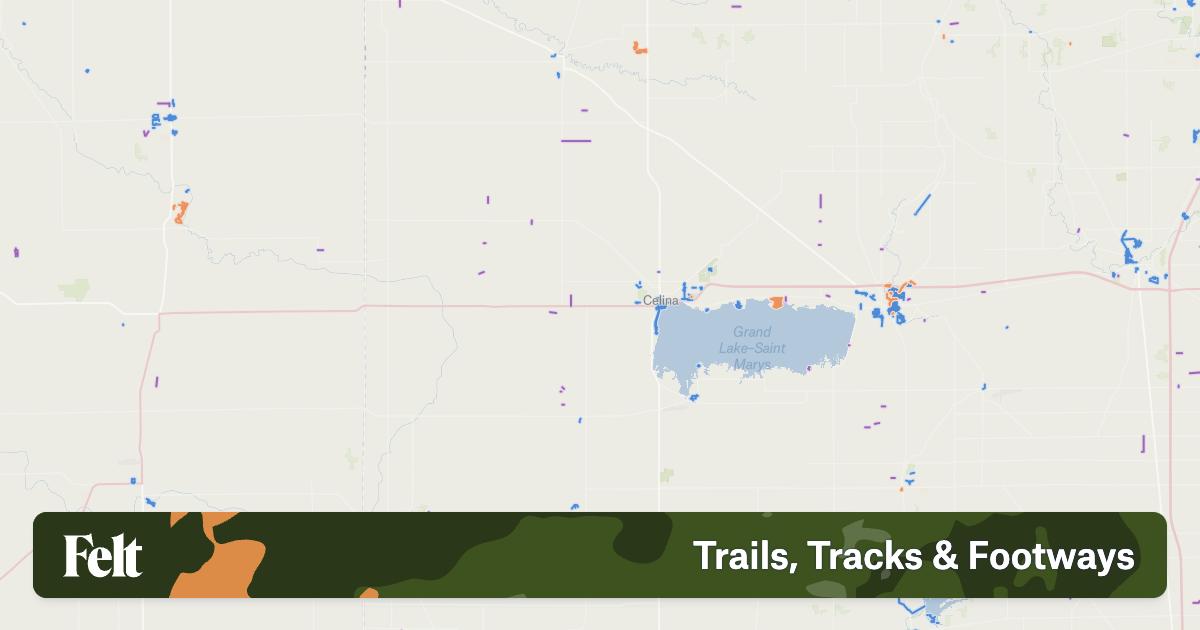 Trails, tracks & footways in Mercer County, Ohio