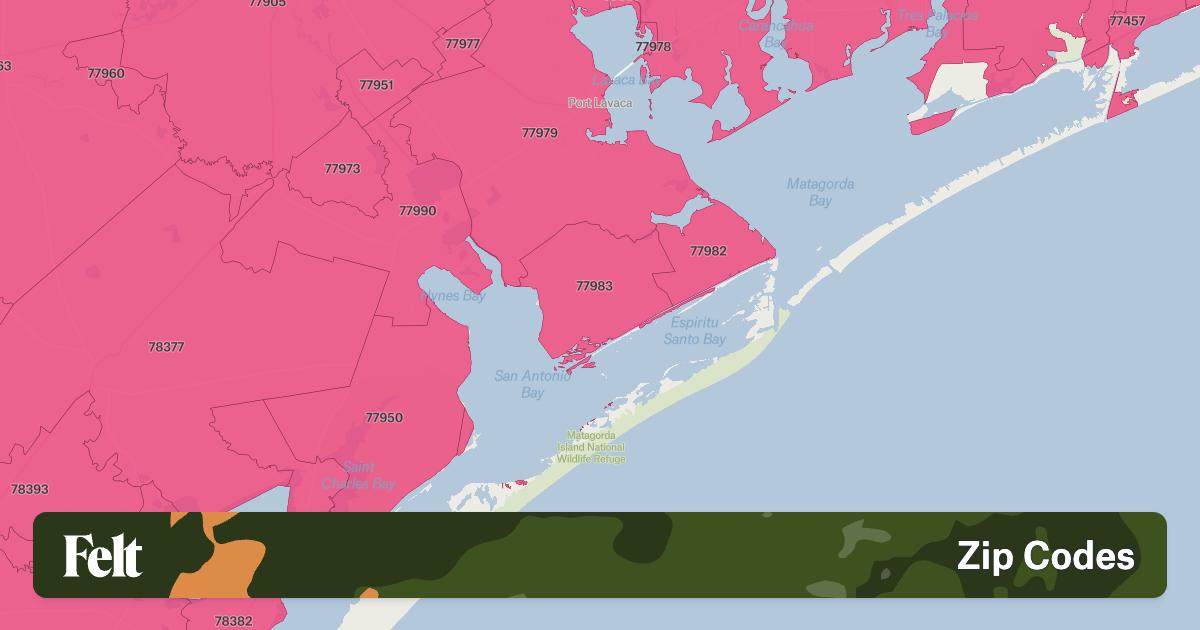 ZIP Codes in Calhoun County, Texas