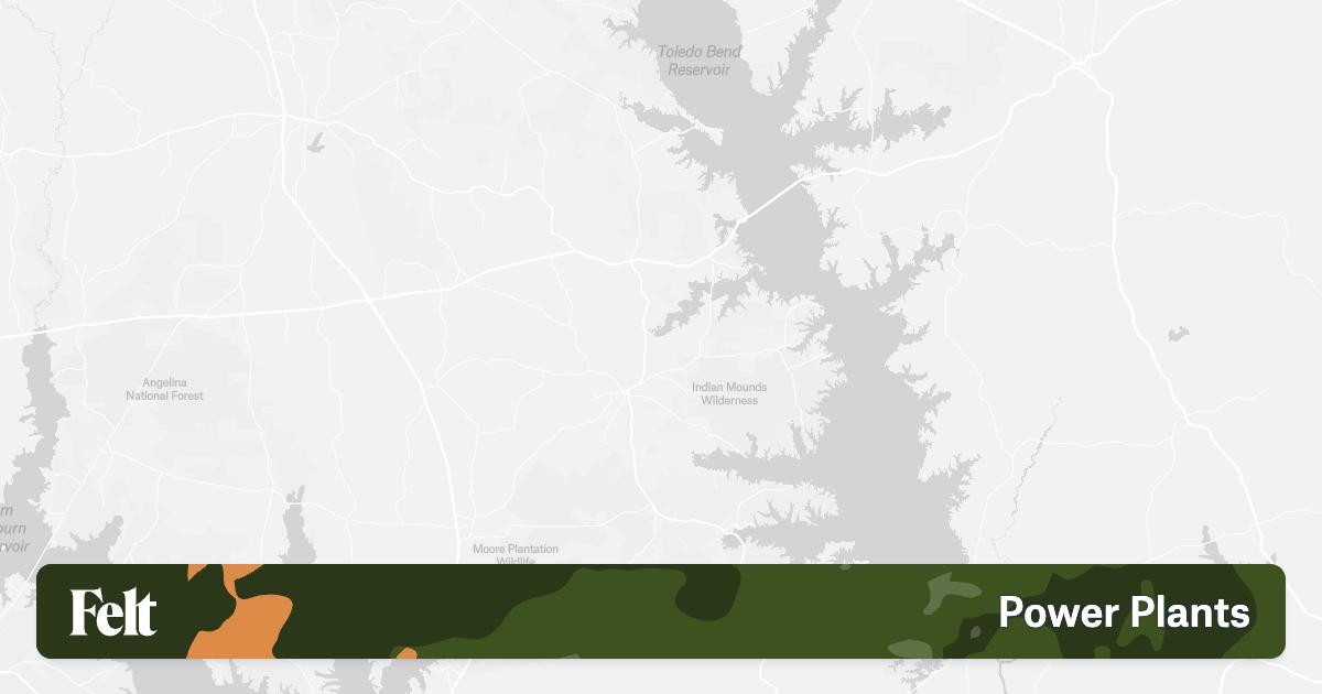 Power plants in Sabine County, Texas