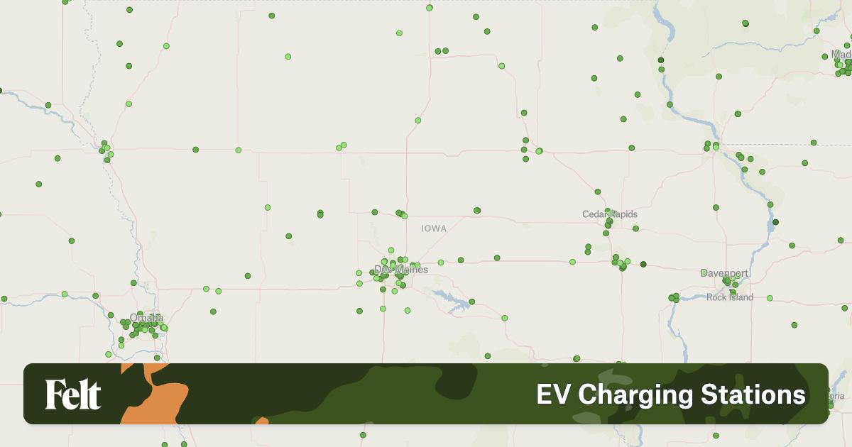 Electric Vehicle Charging Stations in Iowa