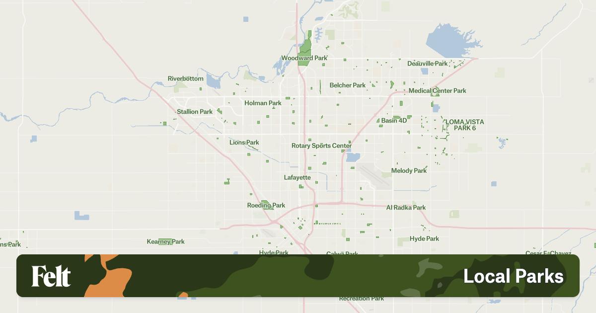 Local Parks in the city of Fresno, California