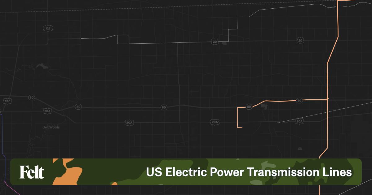 US Electric Power Transmission Lines in Fulton County, Ohio