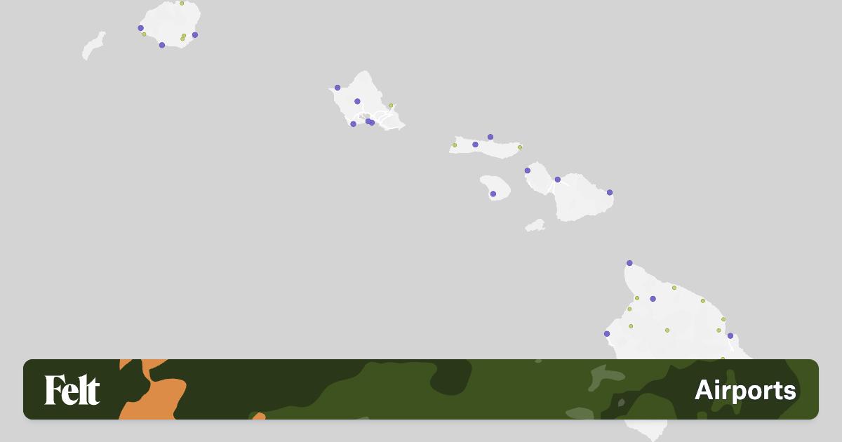 hawaii airports international maps