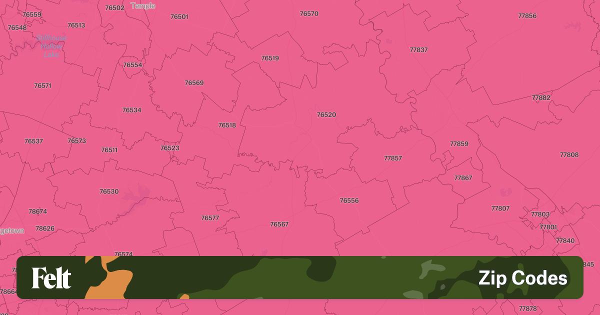 ZIP Codes in Milam County, Texas