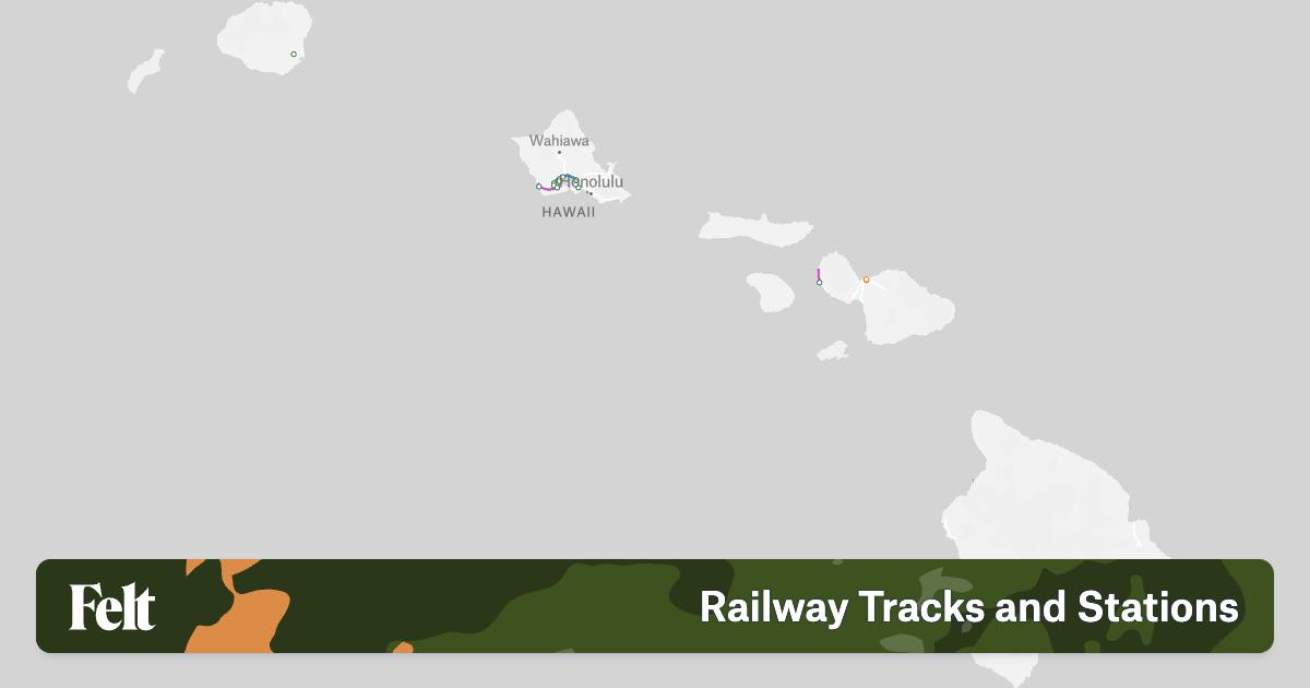 Railway Tracks and Stations in Hawaii