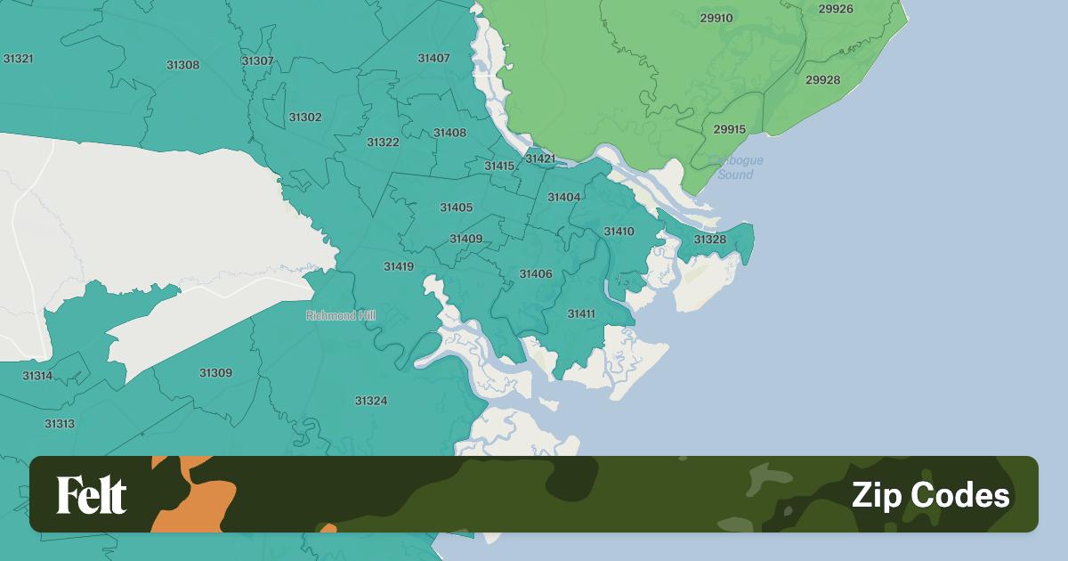 ZIP Codes in Chatham County, Georgia