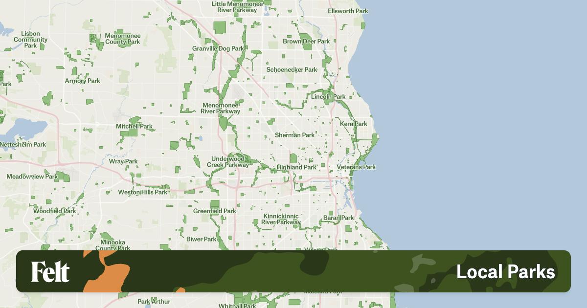 Local Parks in the city of Milwaukee, Wisconsin