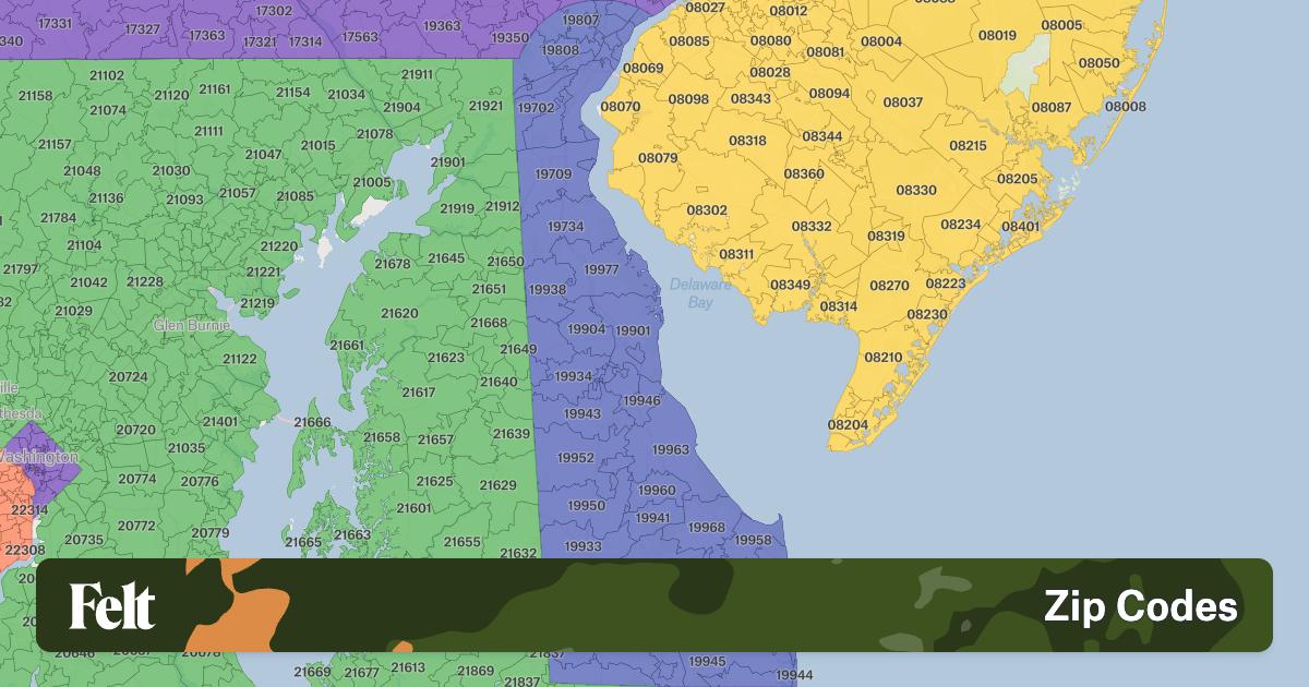 ZIP Codes in Delaware