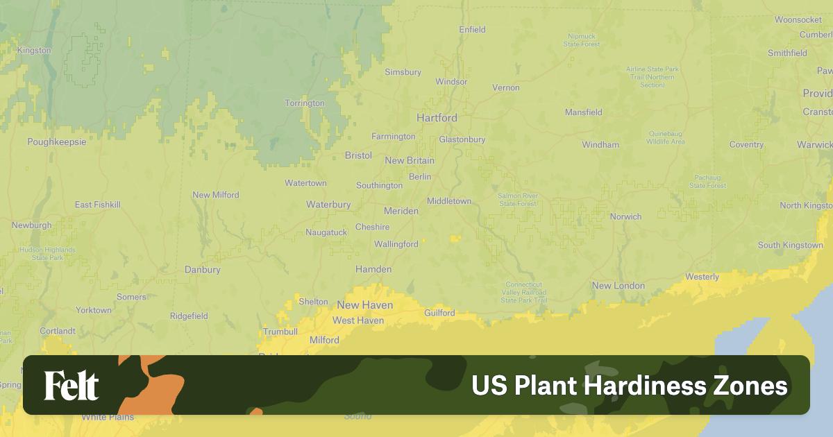 Plant Hardiness Zones in Connecticut