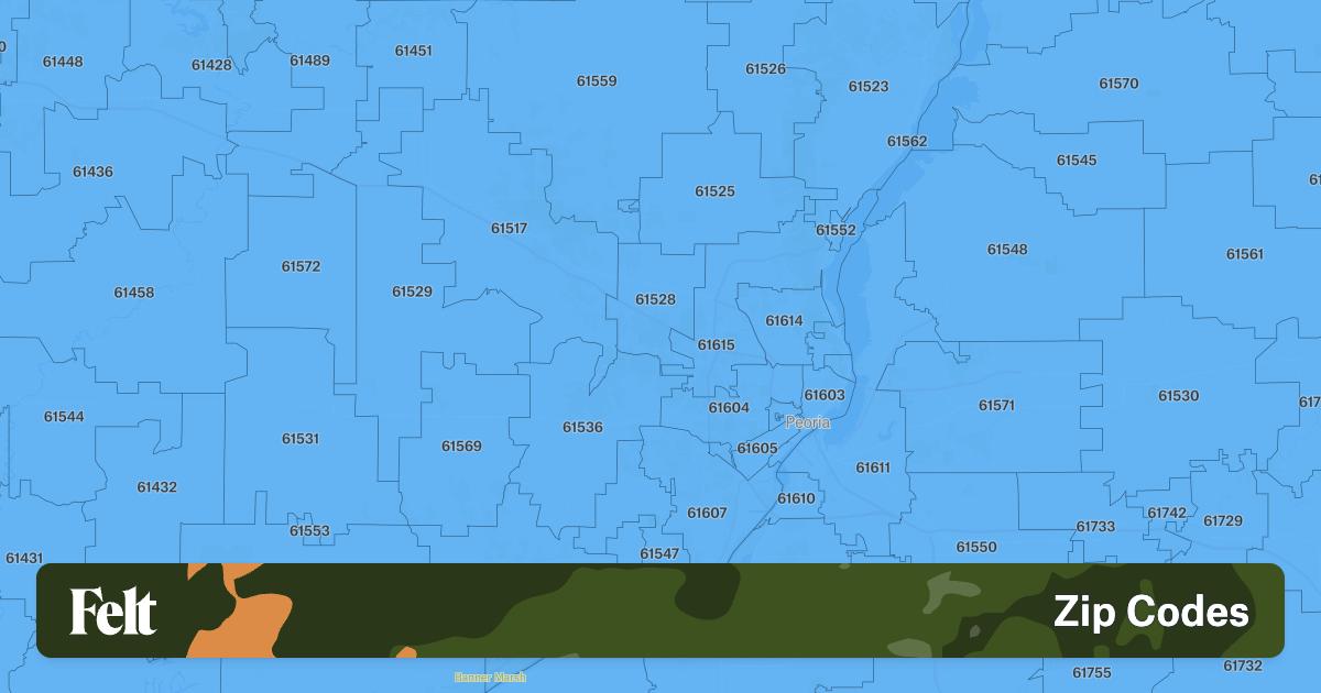 ZIP Codes in Peoria County, Illinois