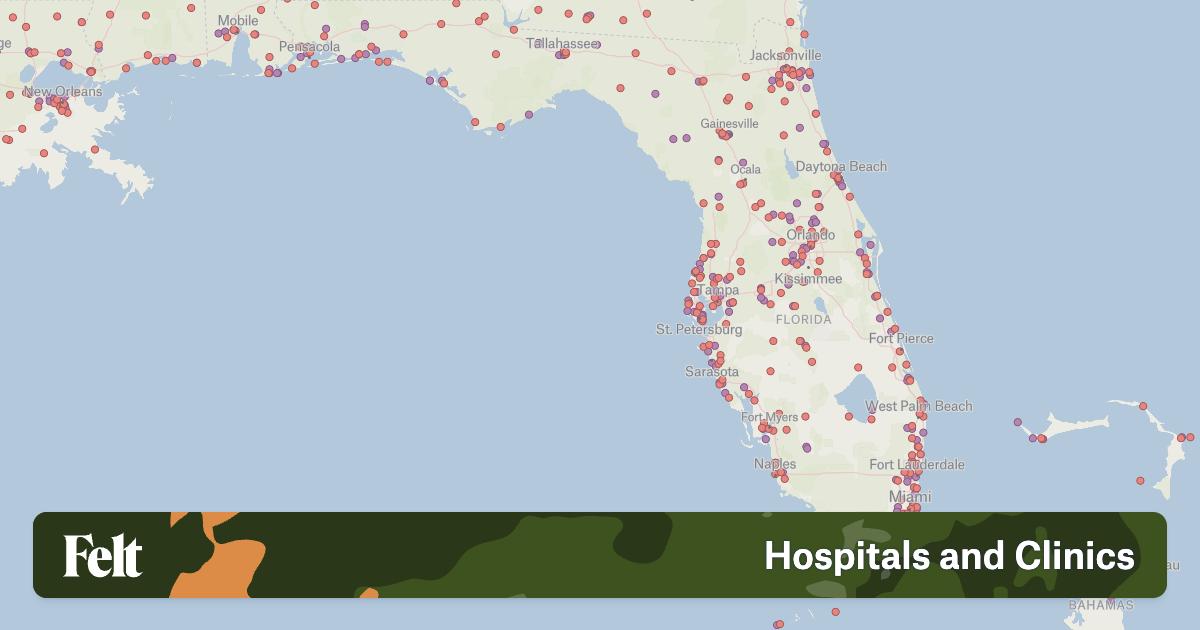 Hospitals and clinics in Florida