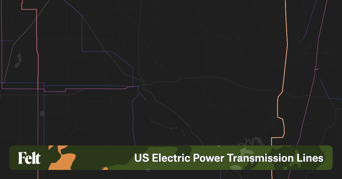US Electric Power Transmission Lines in Garza County, Texas