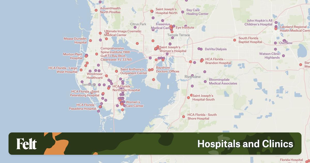 Hospitals and clinics in Hillsborough County, Florida
