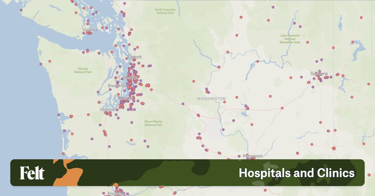 Hospitals and clinics in Washington