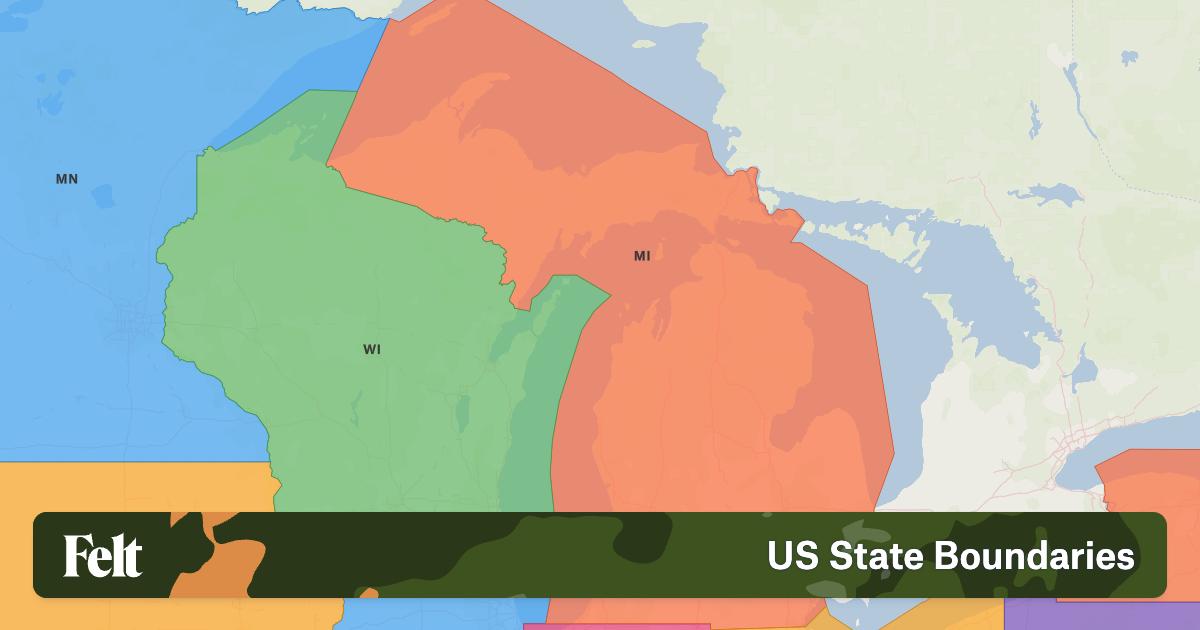 State Boundaries in Michigan