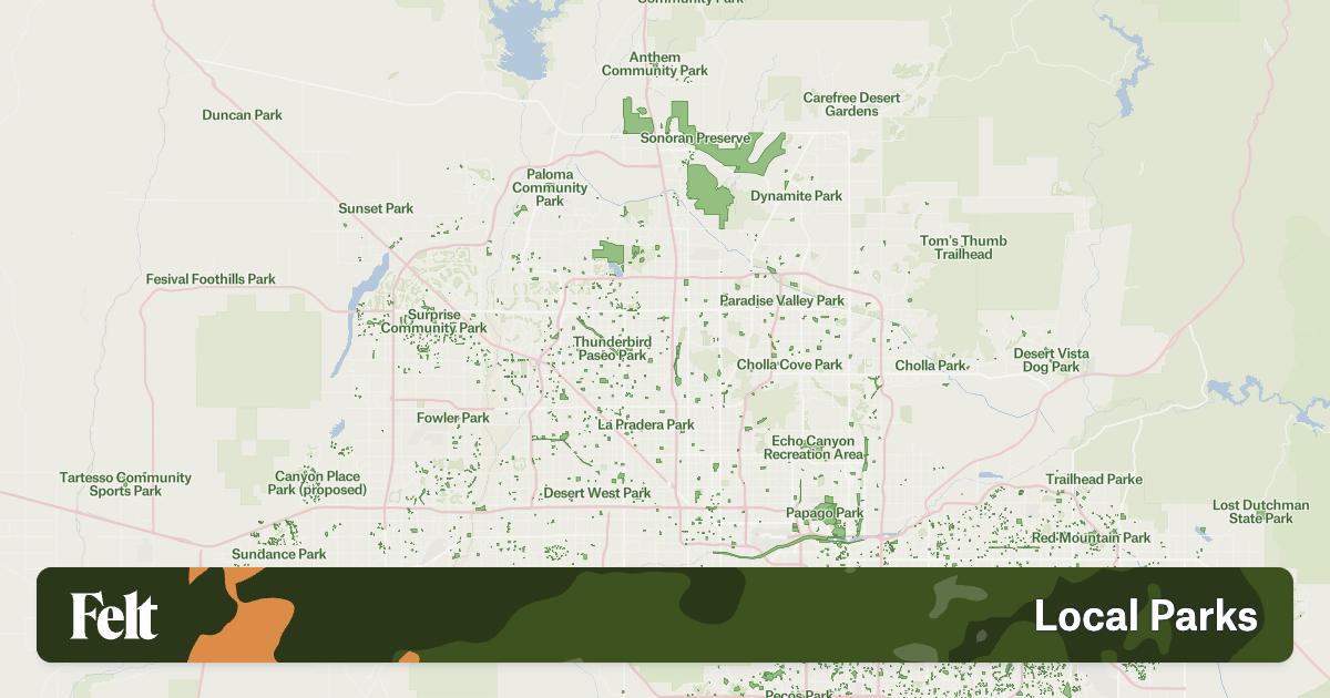 Local Parks in the city of Phoenix, Arizona