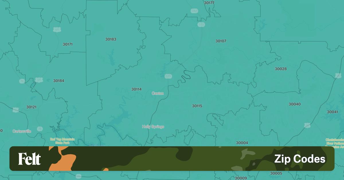 ZIP Codes in Cherokee County, Georgia