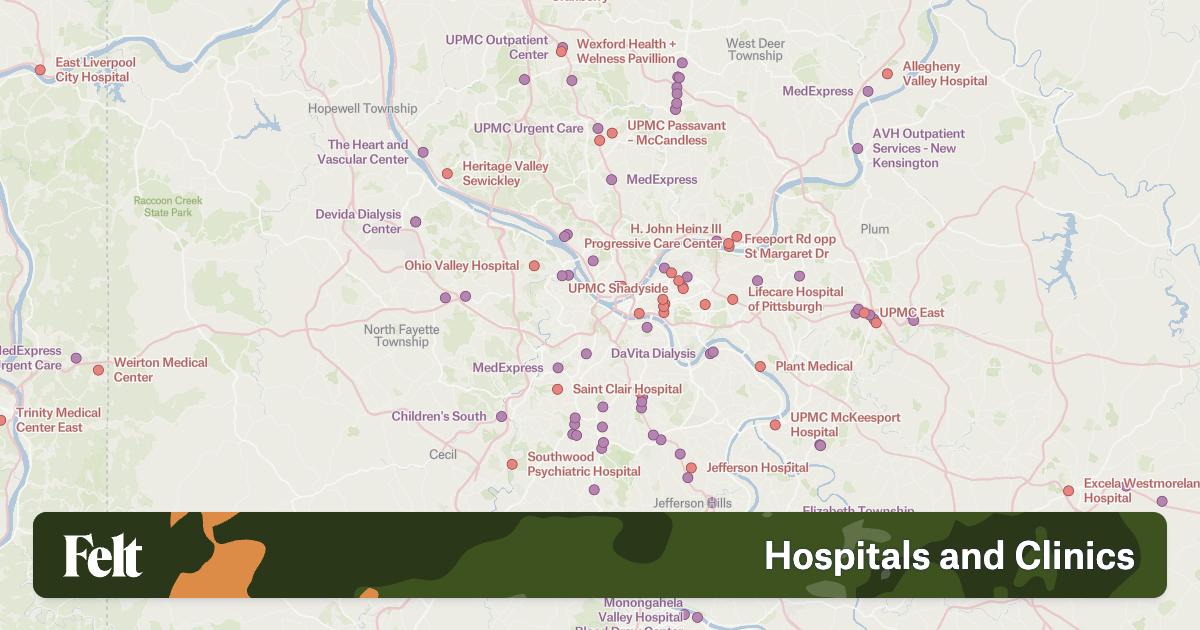 Hospitals and clinics in Allegheny County, Pennsylvania