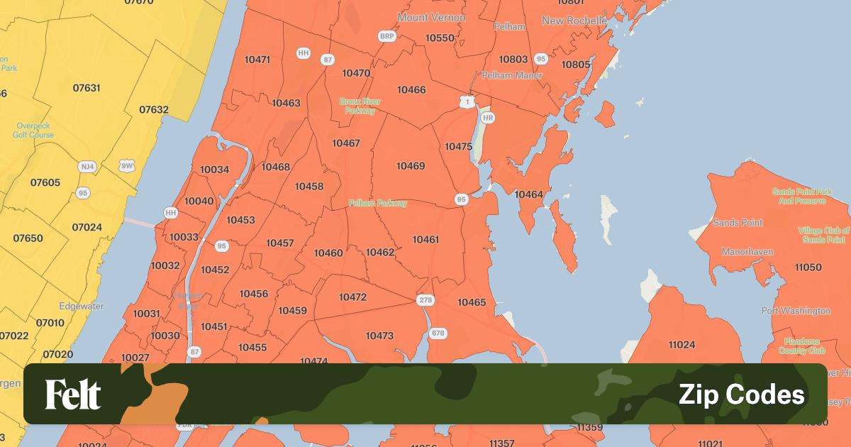 ZIP Codes in Bronx County, New York