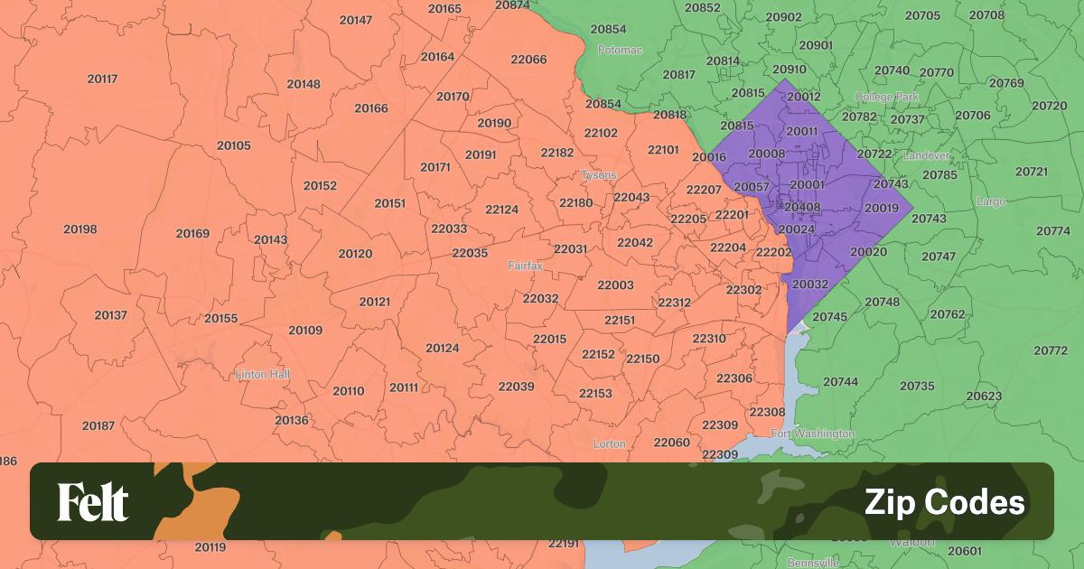 ZIP Codes in Fairfax County, Virginia