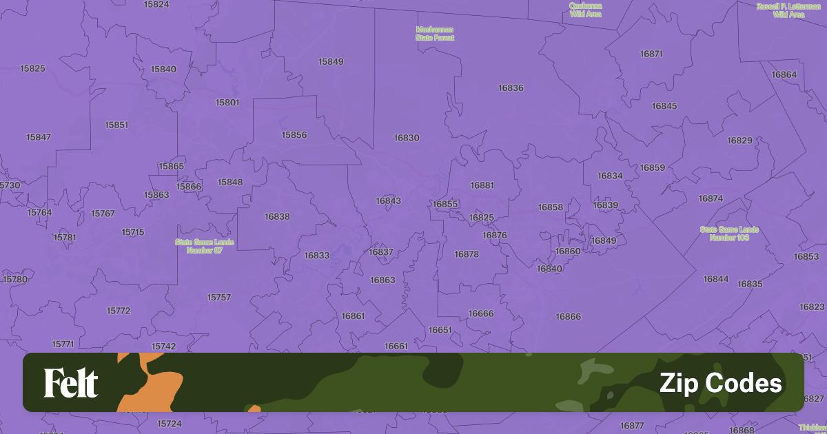 ZIP Codes in Clearfield County, Pennsylvania
