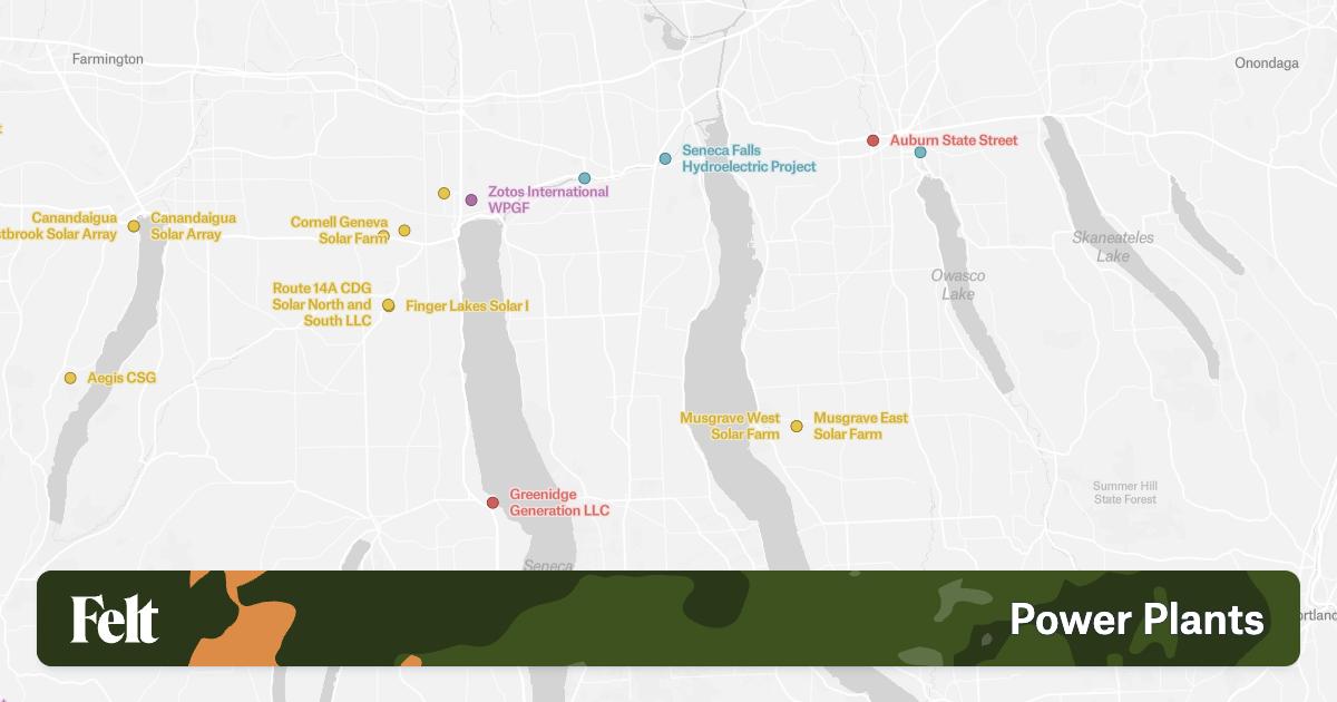 Power plants in Seneca County, New York