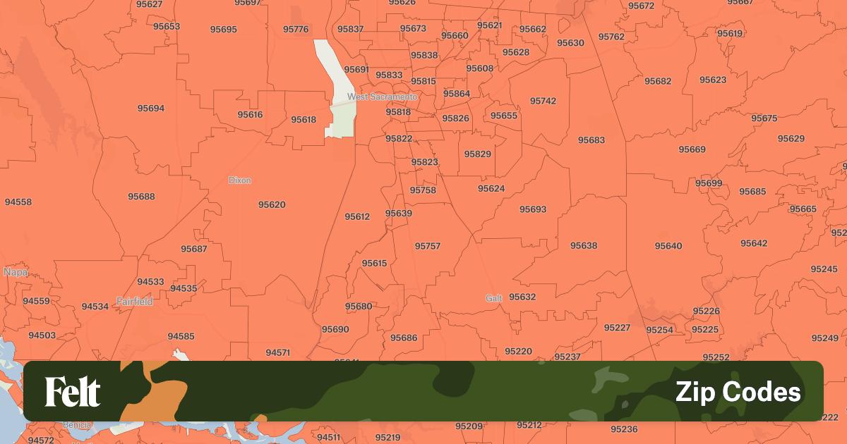 ZIP Codes in Sacramento County, California