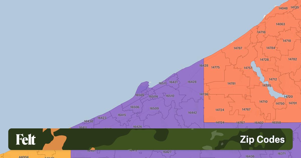 ZIP Codes in Erie County, Pennsylvania