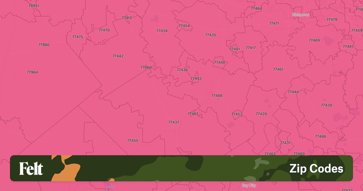 ZIP Codes in Wharton County, Texas