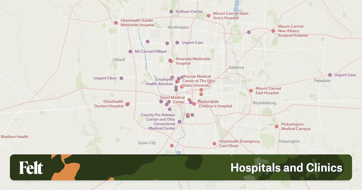 Hospitals and clinics in Franklin County, Ohio