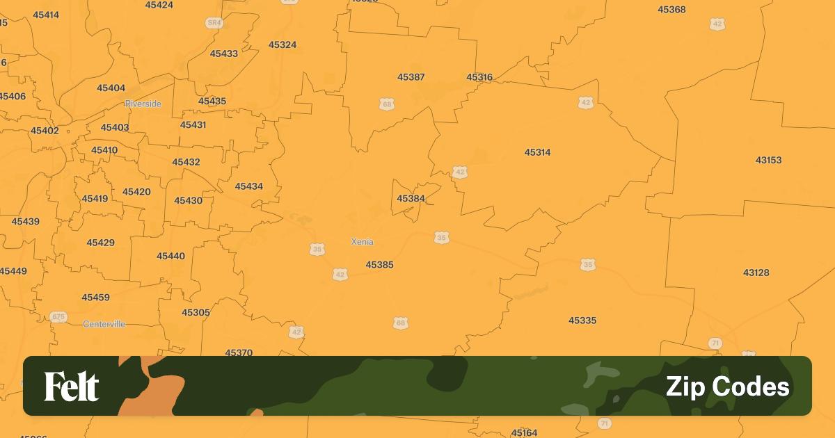 ZIP Codes in Greene County, Ohio